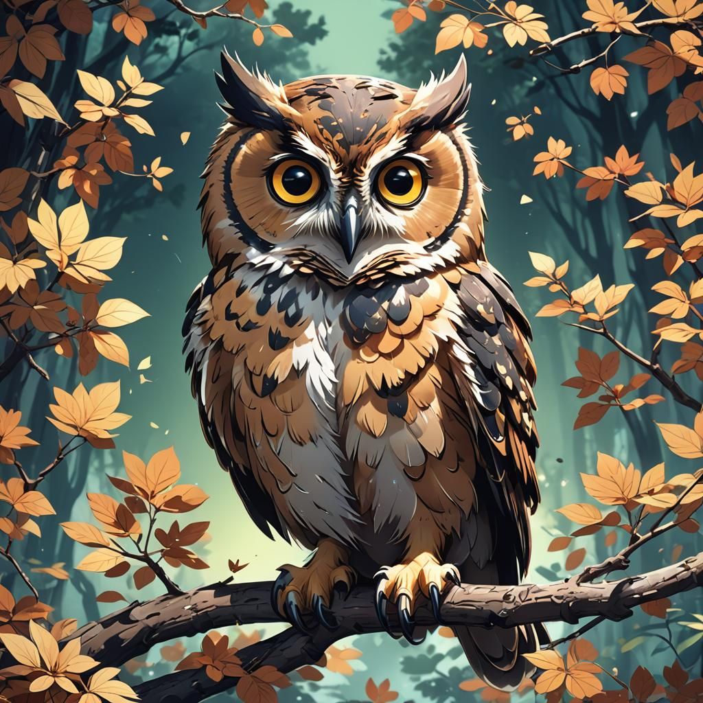 Owl cute - AI Generated Artwork - NightCafe Creator