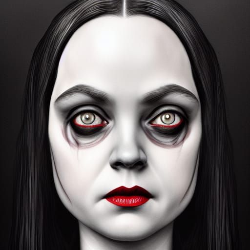 Wednesday Addams - AI Generated Artwork - NightCafe Creator