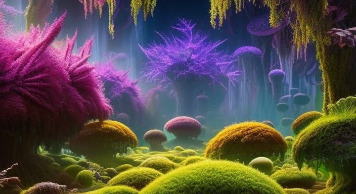 strange otherworldly alien garden, strange otherworldly alien plants ...