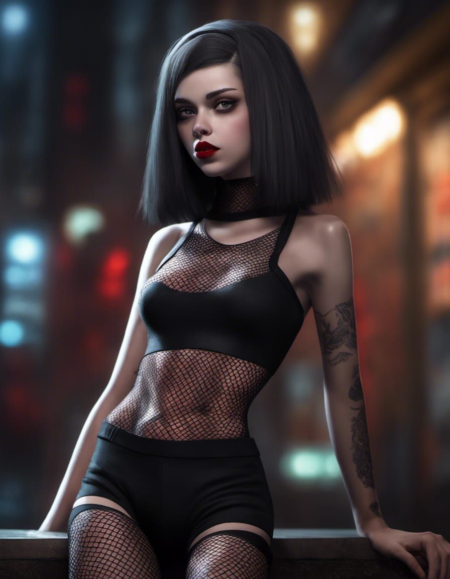 Goth Girl - AI Generated Artwork - NightCafe Creator