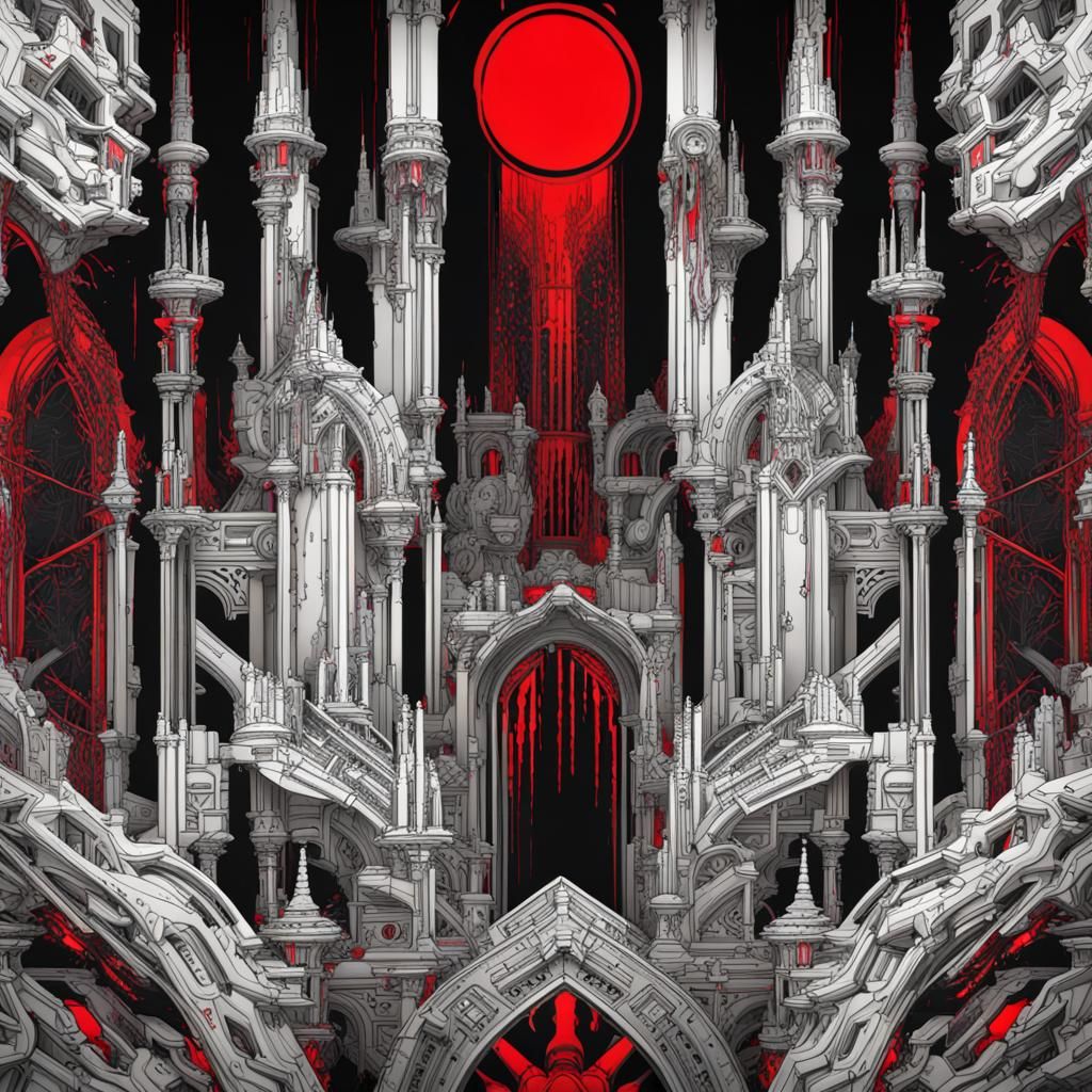 A pattern. Drawn style. Aesthetic: Gothic, cyberpunk and raver, Colours ...