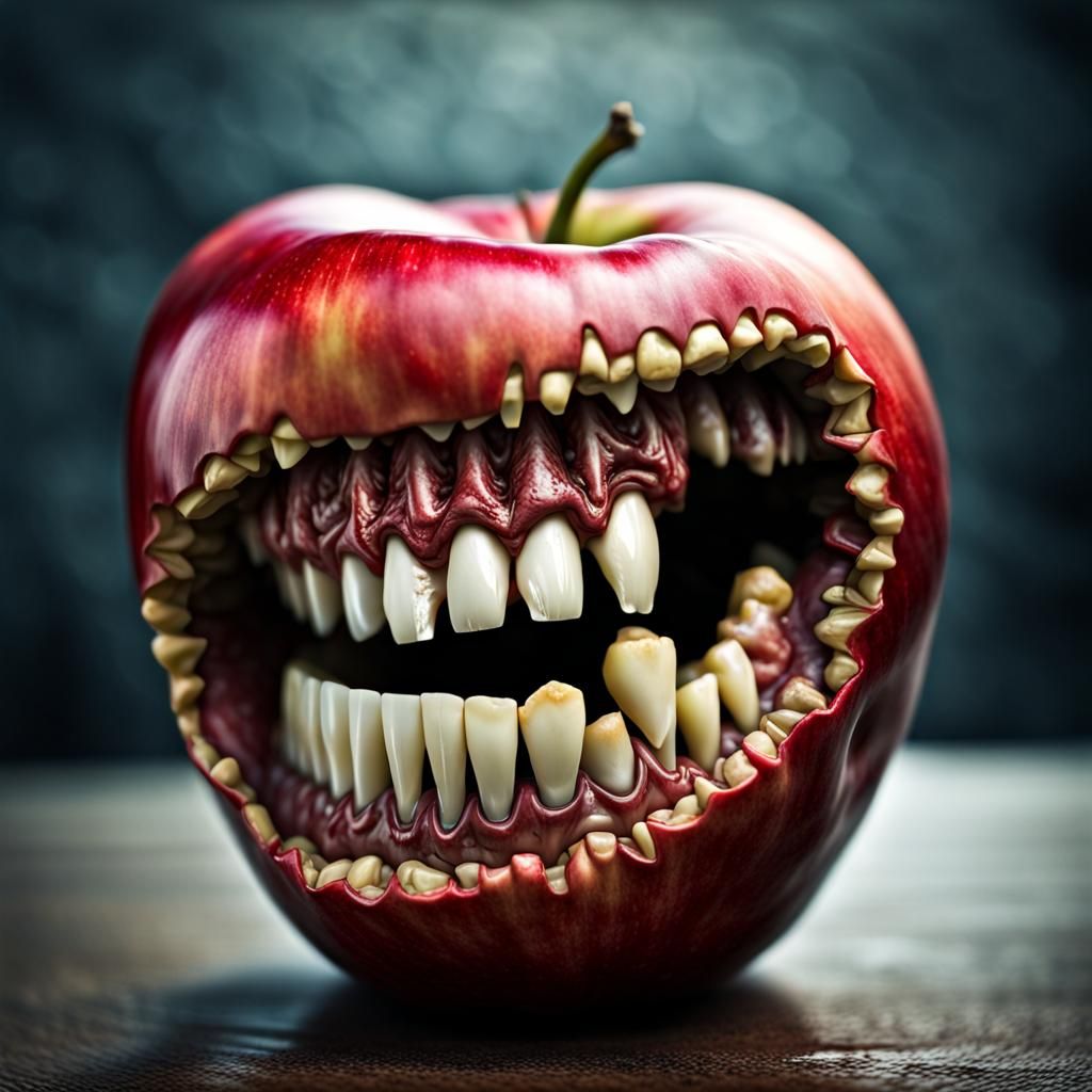 Bone Apple Teeth! - AI Generated Artwork - NightCafe Creator
