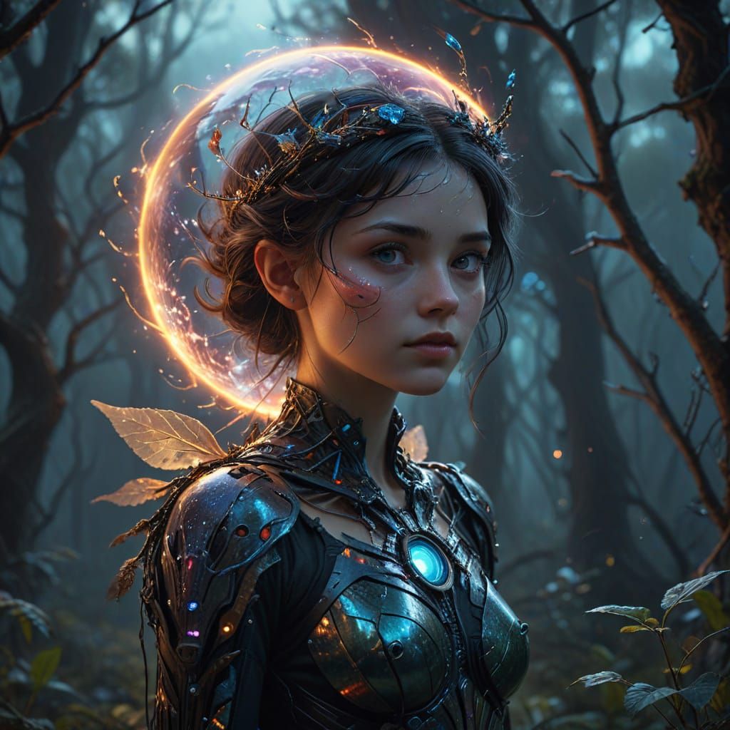 Mystic Cyber Fae - Ethereal Galactic Fae in a Hauntingly Bea...