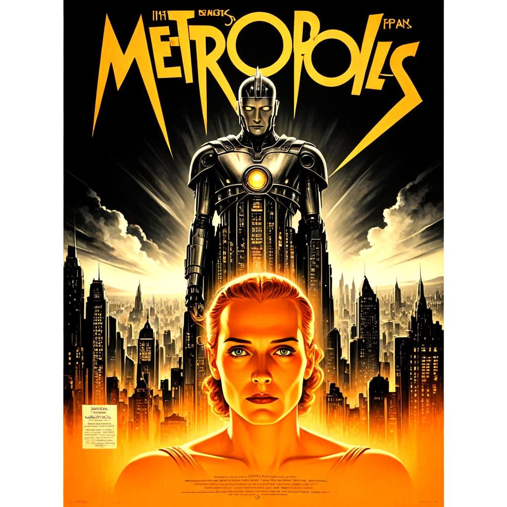 Metropolis film poster. - Metropolis film poster.