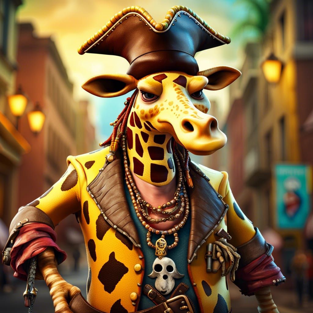 Gangsta Giraffe Geezer.🦒😎 - AI Generated Artwork - NightCafe Creator