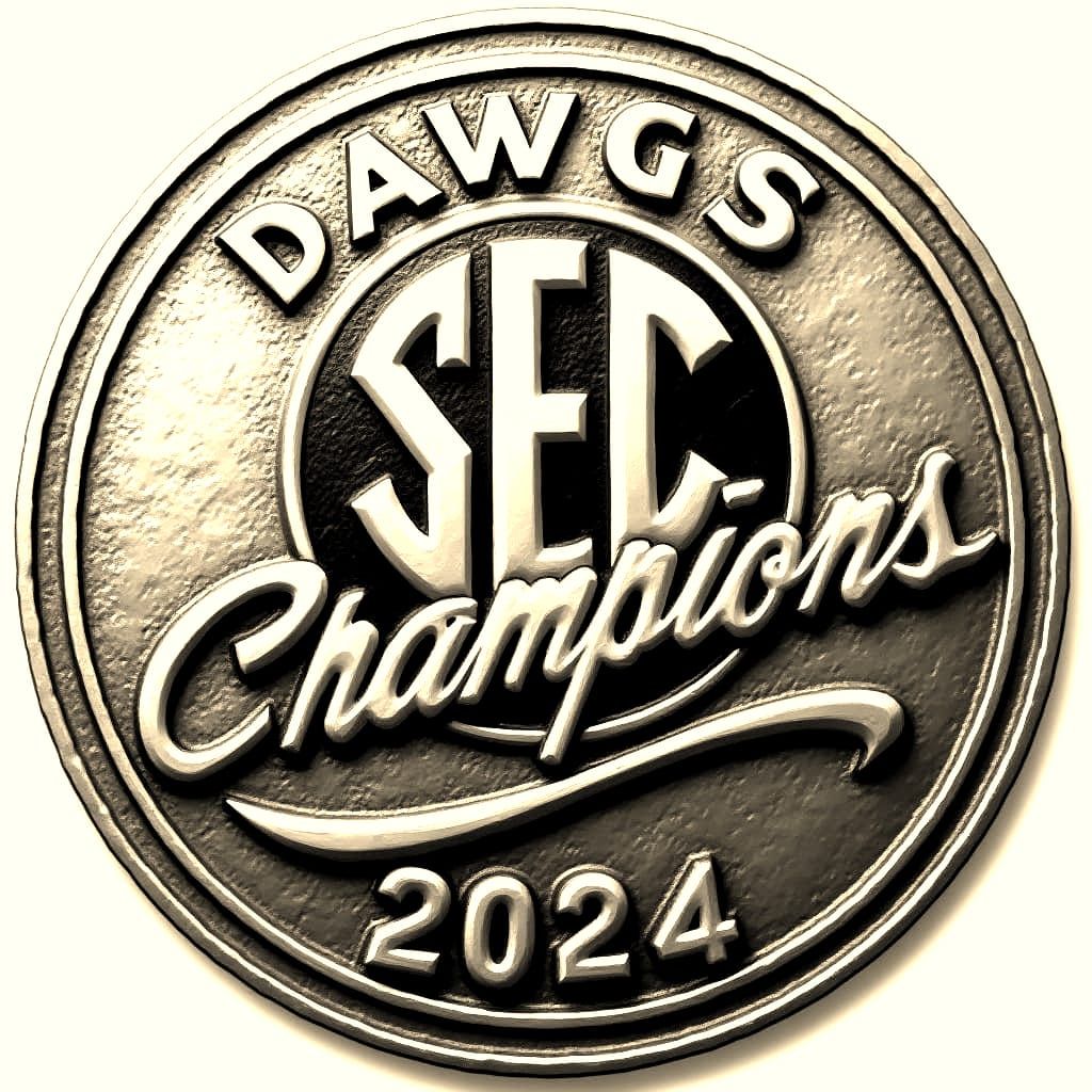 Curved Coin with Bold SEC Champions 2024 Text - AI Art