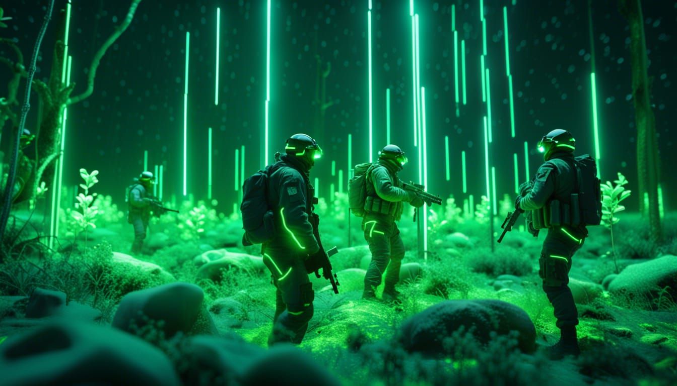 Green Army Neon Wallpaper - AI Generated Artwork - NightCafe Creator