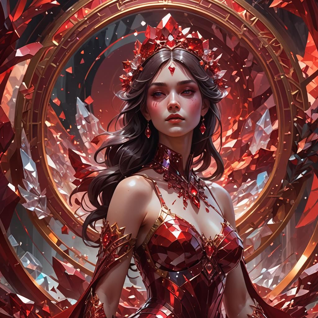 Ruby Goddess - AI Generated Artwork - NightCafe Creator