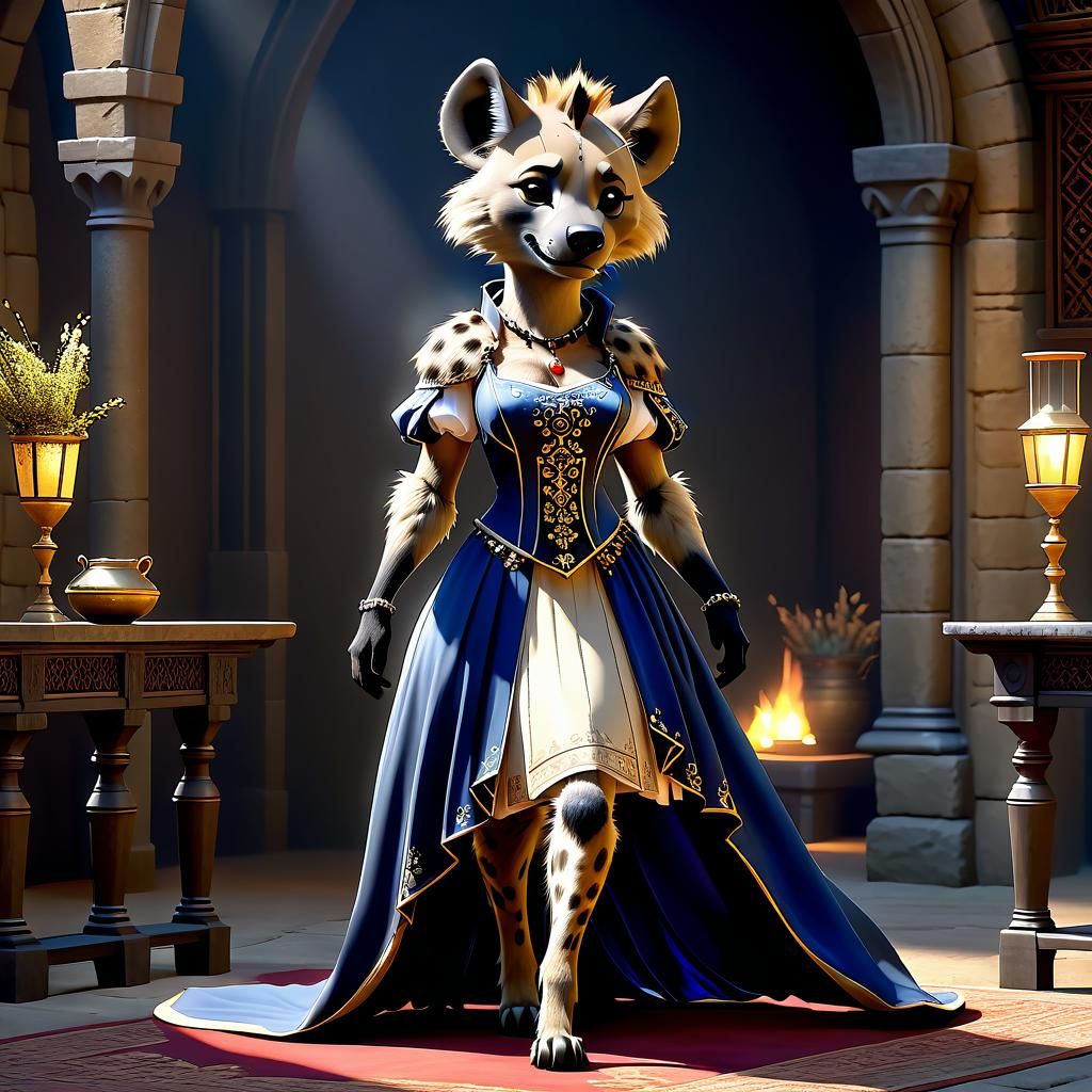 Medieval hyena princess - AI Generated Artwork - NightCafe Creator