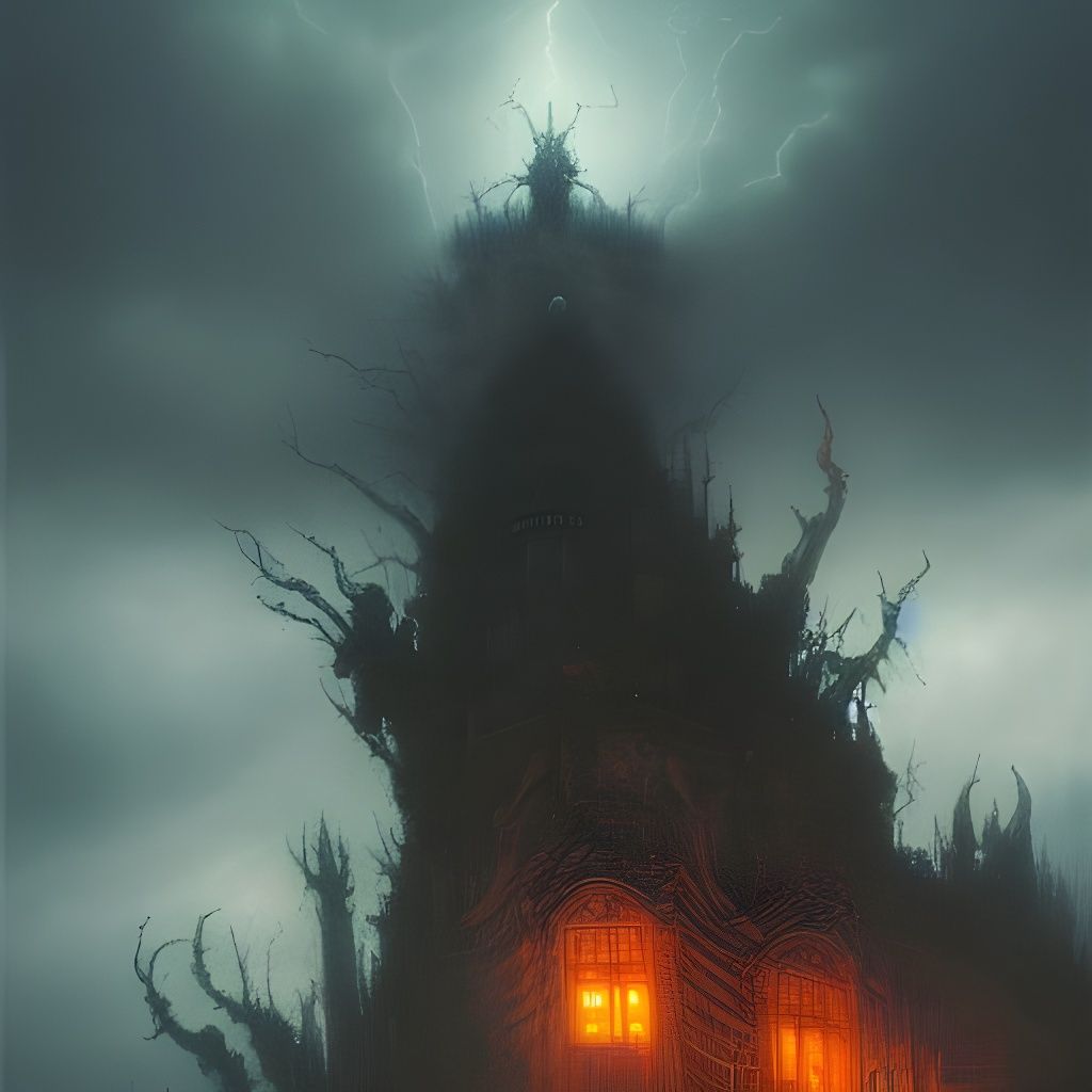 Creepy giant dude growing out of your house. - AI Generated Artwork ...