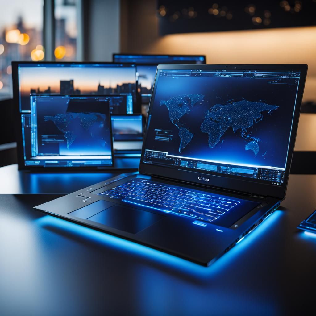 Futuristic laptop - AI Generated Artwork - NightCafe Creator