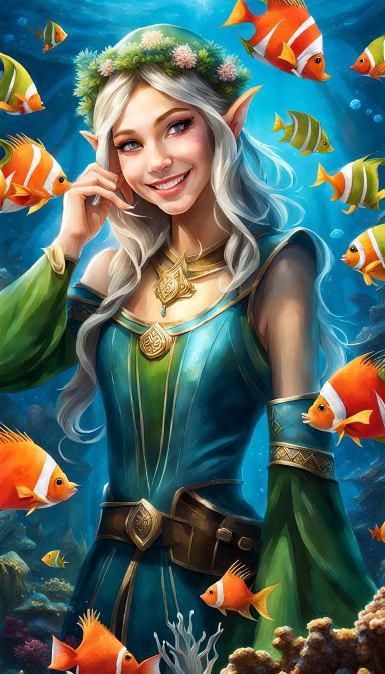 Aquatic Elf - AI Generated Artwork - NightCafe Creator