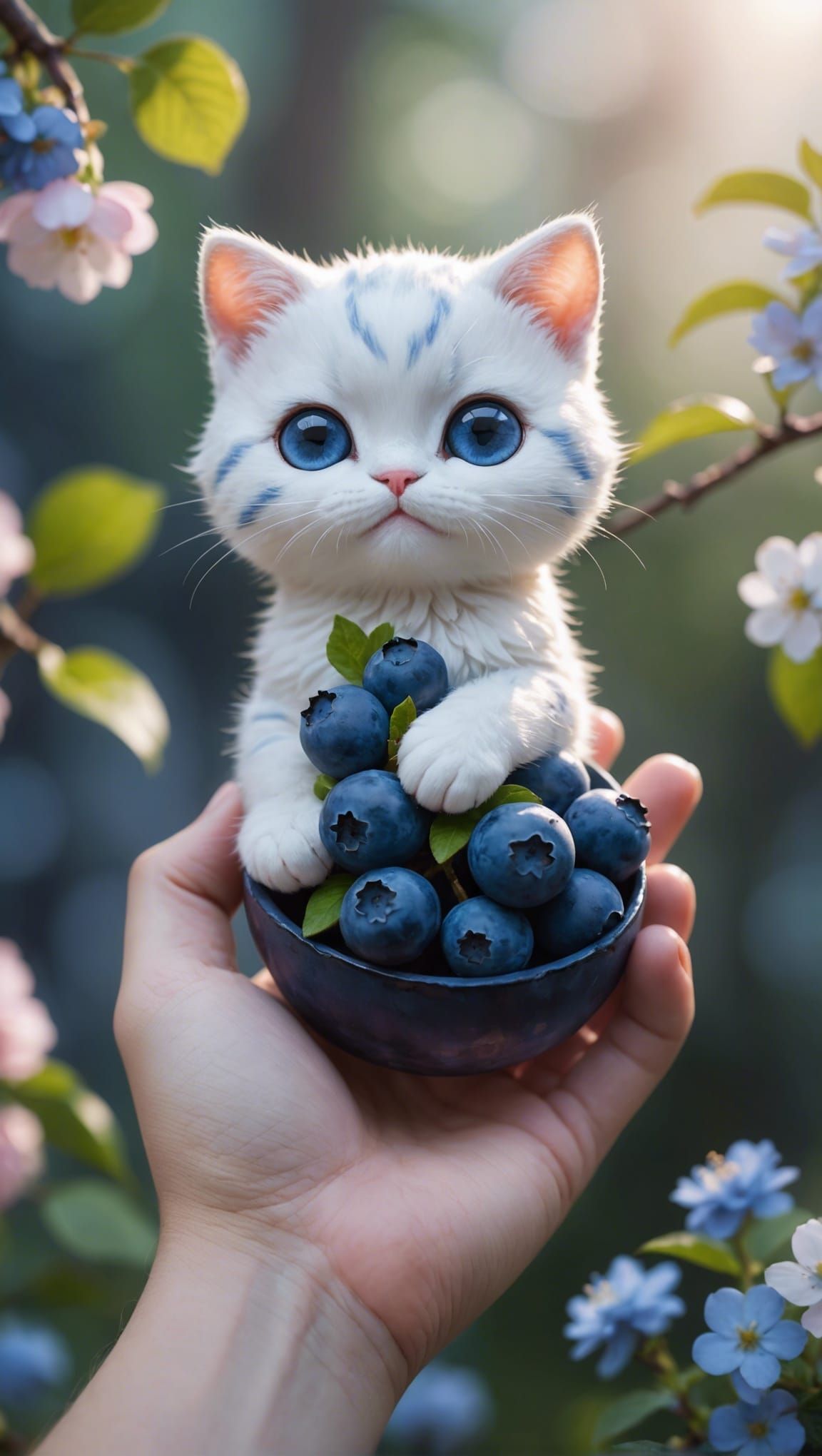 Blueberry cat - AI Generated Artwork - NightCafe Creator