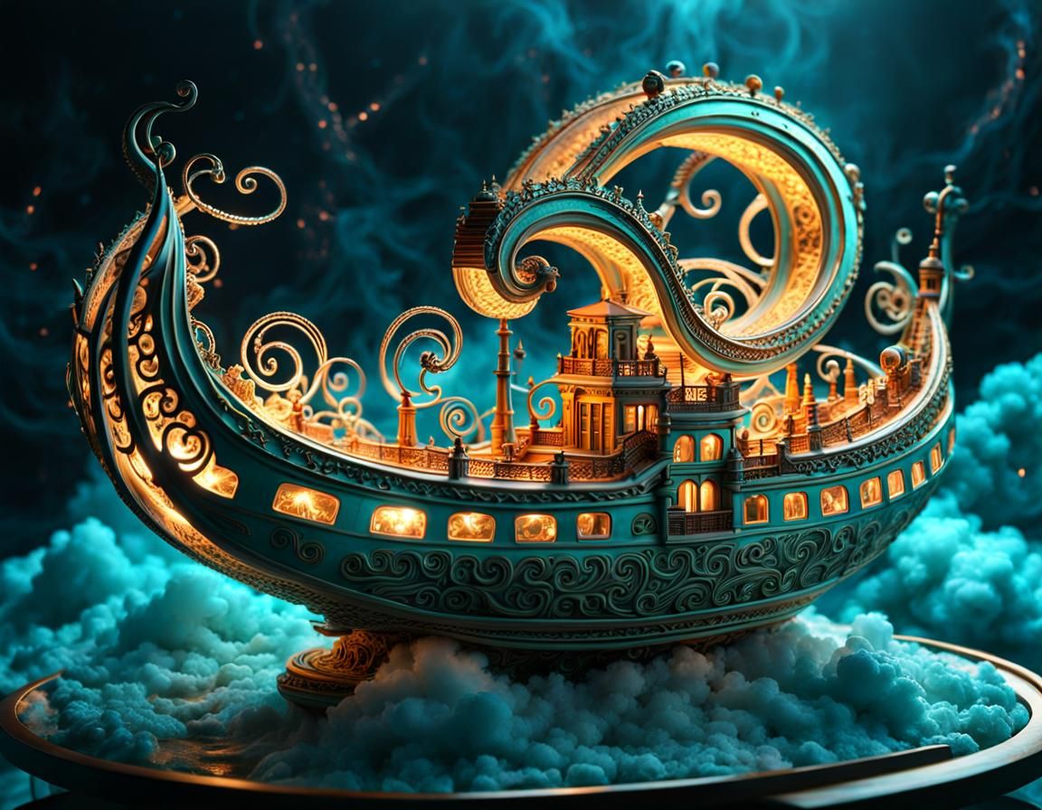 fantasy ship - AI Generated Artwork - NightCafe Creator