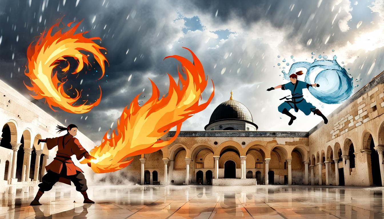 Bending fight - AI Generated Artwork - NightCafe Creator