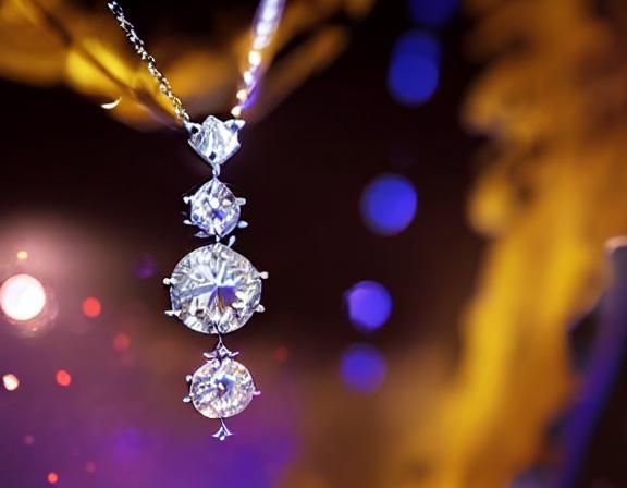 Necklace of a simple diamond by Van Cleef and Arpels 8k resolution ...