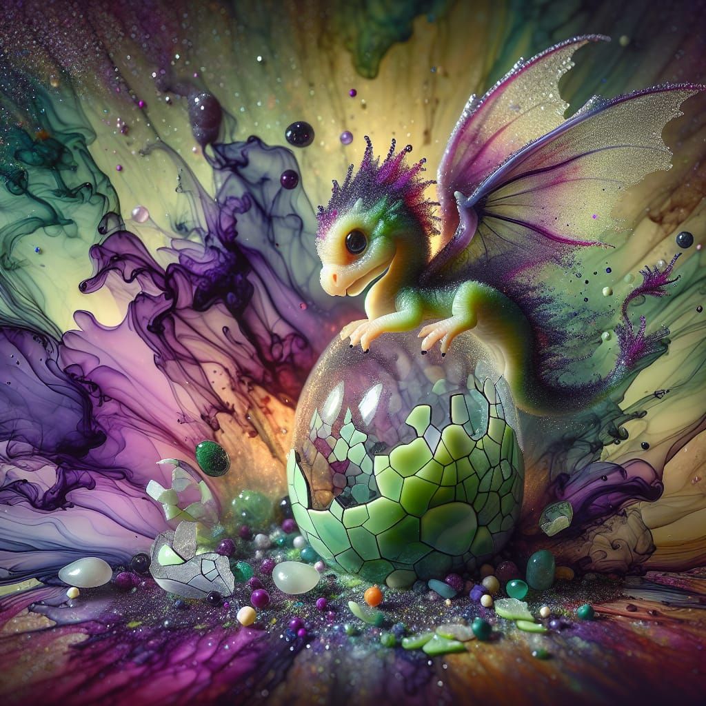 Itty Bitty Little Dragon - AI Generated Artwork - NightCafe Creator