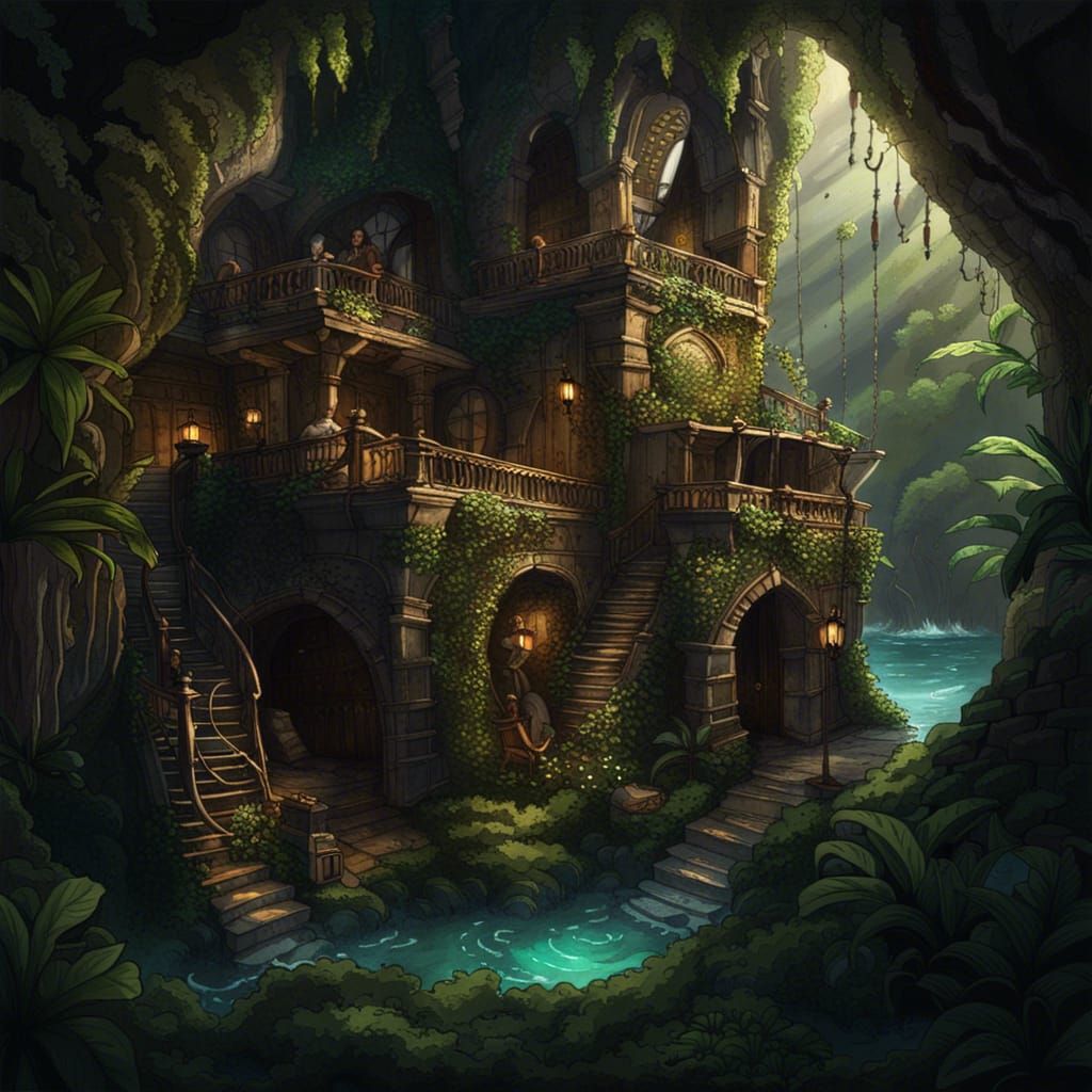 Iconic Pirate Hideout - AI Generated Artwork - NightCafe Creator