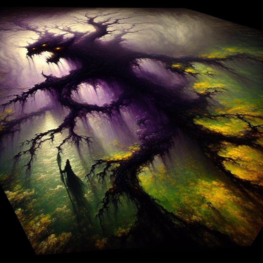 Tree root water monster - AI Generated Artwork - NightCafe Creator