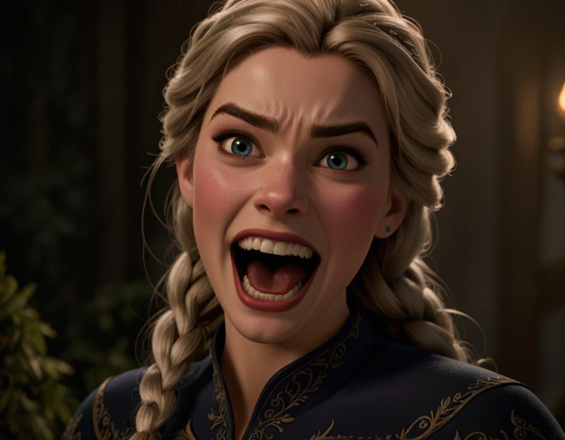 Elsa Vampire Queen in Dark Fantasy Art - AI Art