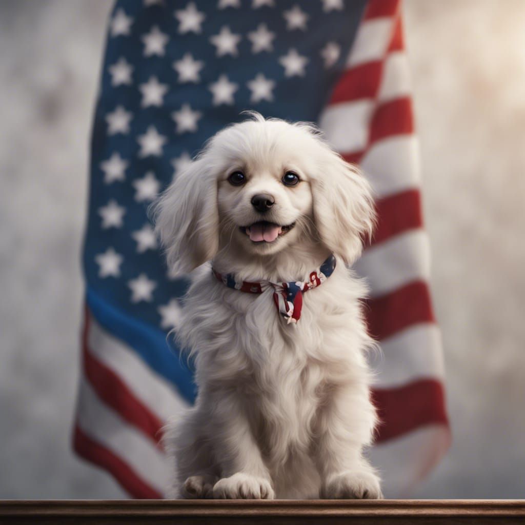 President's Day Puppy - AI Generated Artwork - NightCafe Creator