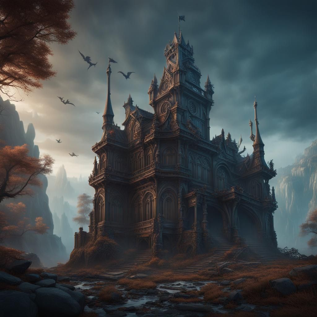 Spook Mansion - AI Generated Artwork - NightCafe Creator