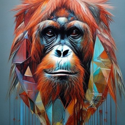 Polymal: Orangutan 3 - AI Generated Artwork - NightCafe Creator