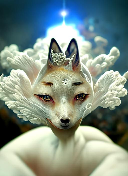 Celestial Fox Divinity - AI Generated Artwork - NightCafe Creator