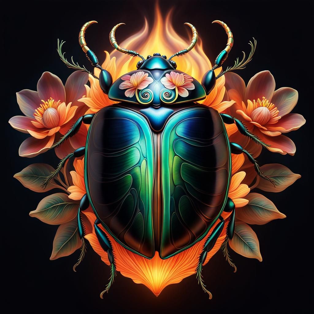 A beautiful ethereal June Bug. - AI Generated Artwork - NightCafe Creator