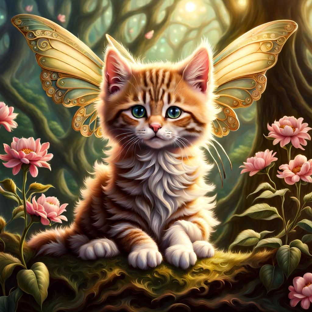 Furry Fae Kitten - AI Generated Artwork - NightCafe Creator