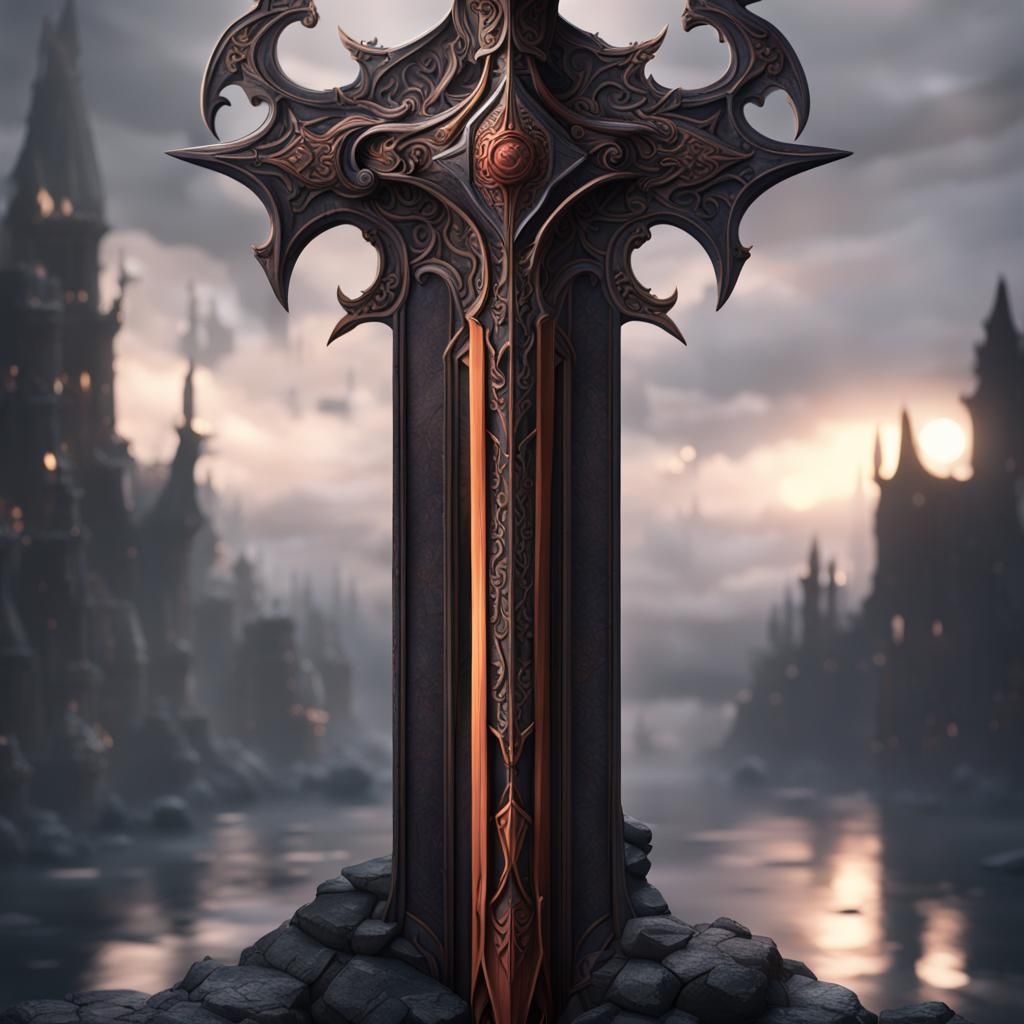 floating swords, magic swords, goth, eldritch - AI Generated Artwork ...