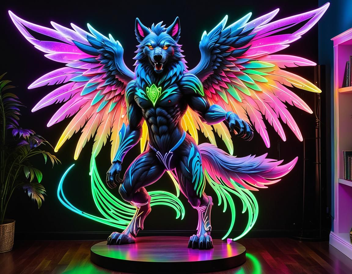 Colorful Werewolf - AI Generated Artwork - NightCafe Creator