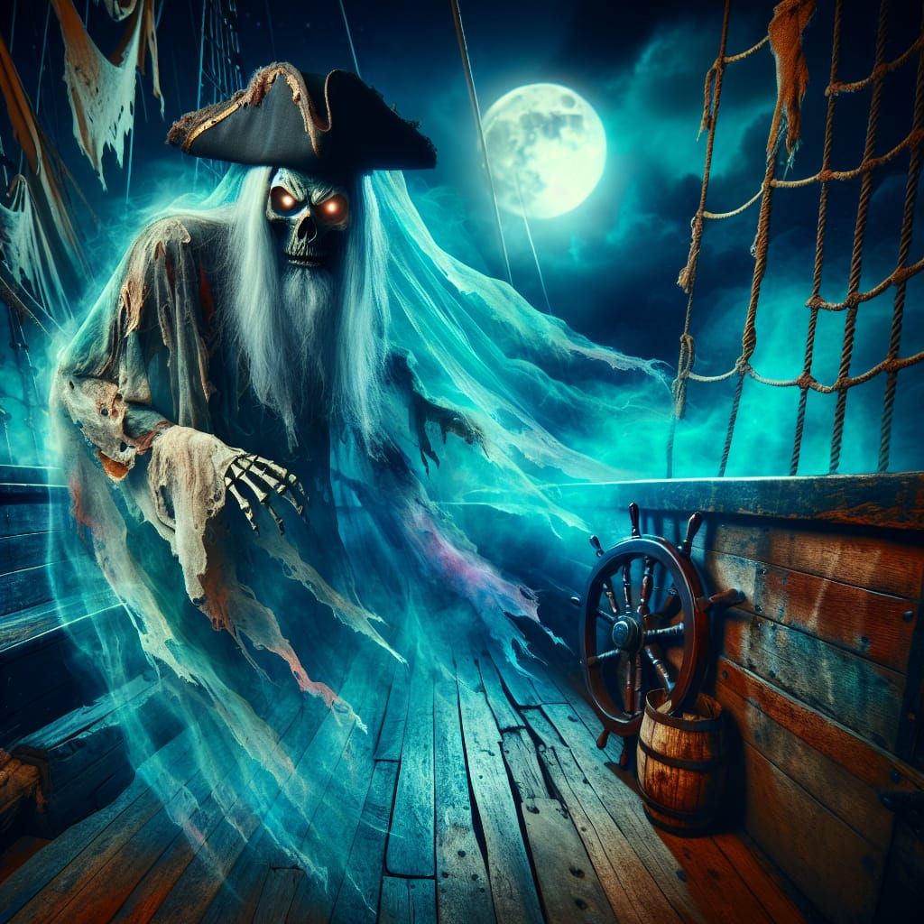 Ghost Pirate - AI Generated Artwork - NightCafe Creator