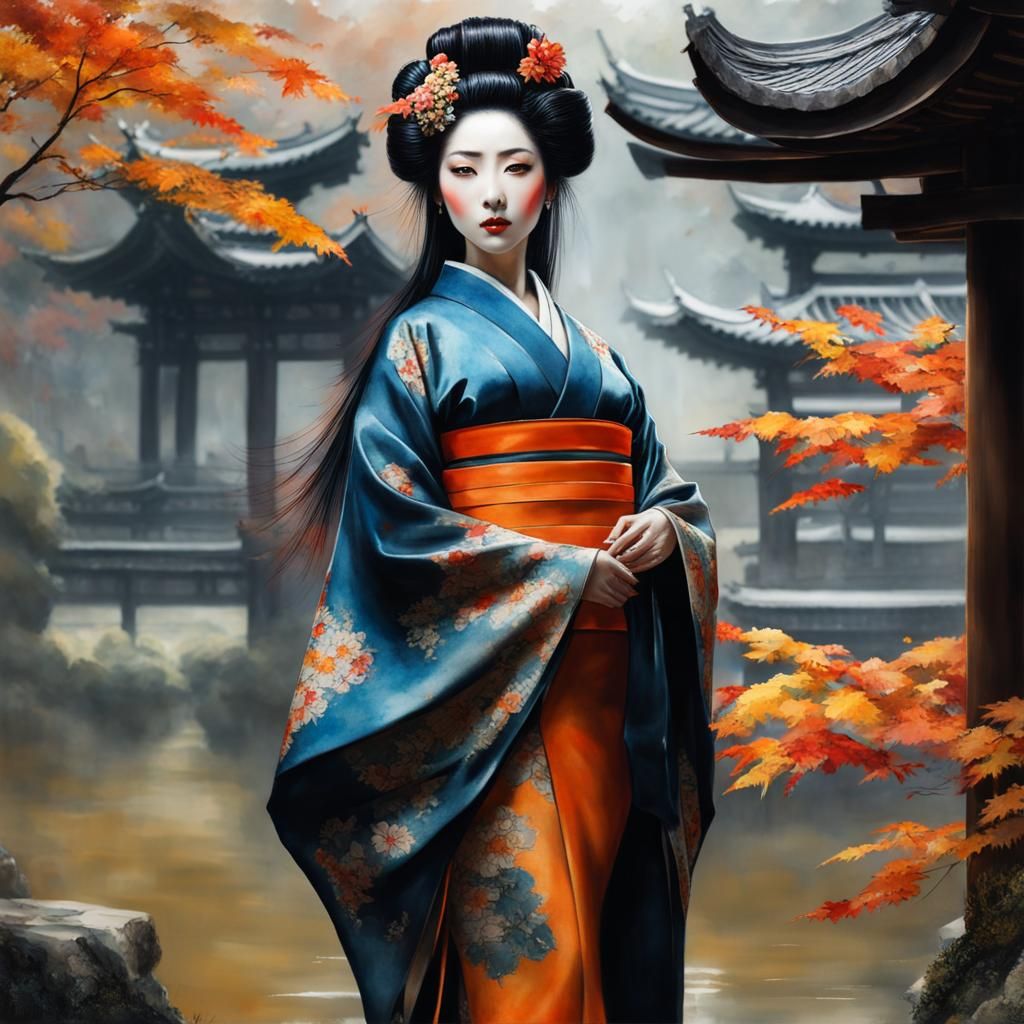 Gorgeous Geisha - AI Generated Artwork - NightCafe Creator
