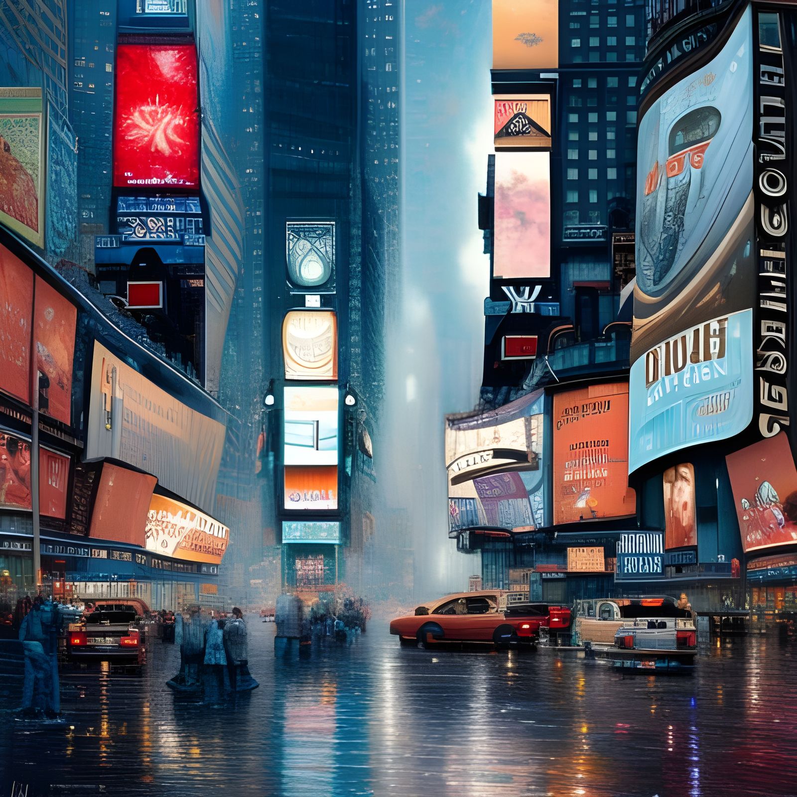 Times Square - AI Generated Artwork - NightCafe Creator