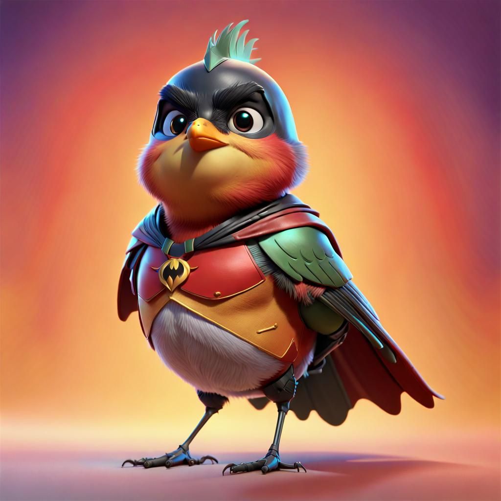 Robin the bird wonder..lol - AI Generated Artwork - NightCafe Creator