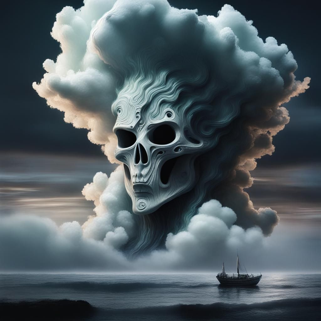 Cloud Skull - AI Generated Artwork - NightCafe Creator