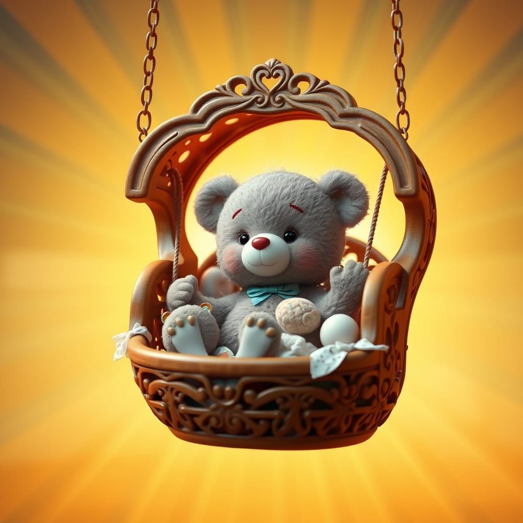 Whimsical Woodland Cradle Scene in Pixar-Inspired ... - AI Art