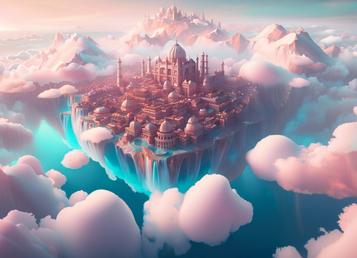 Cloudy Utopia (India Edition) - AI Generated Artwork - NightCafe Creator