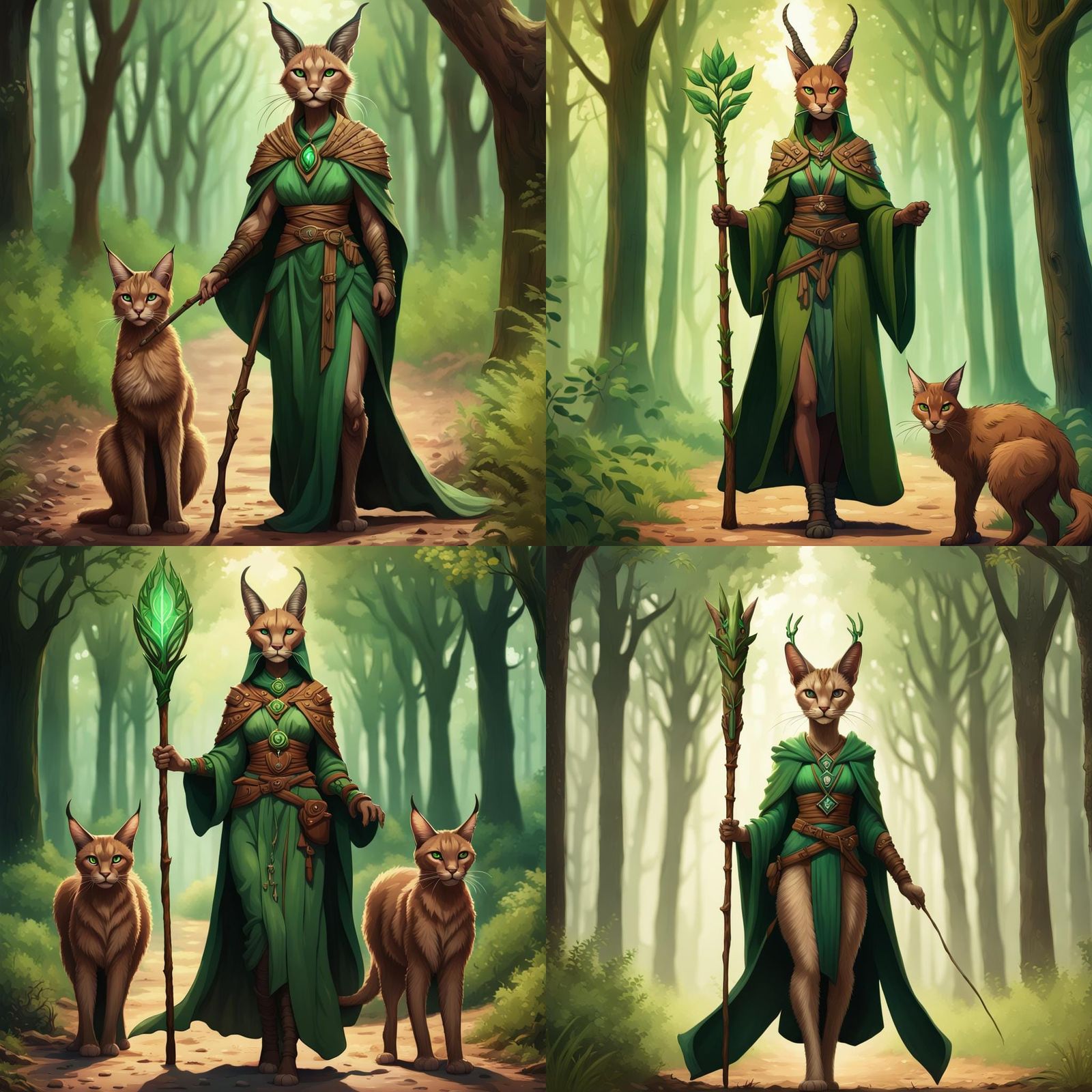 Hassiana - Catfolk Druid - AI Generated Artwork - NightCafe Creator