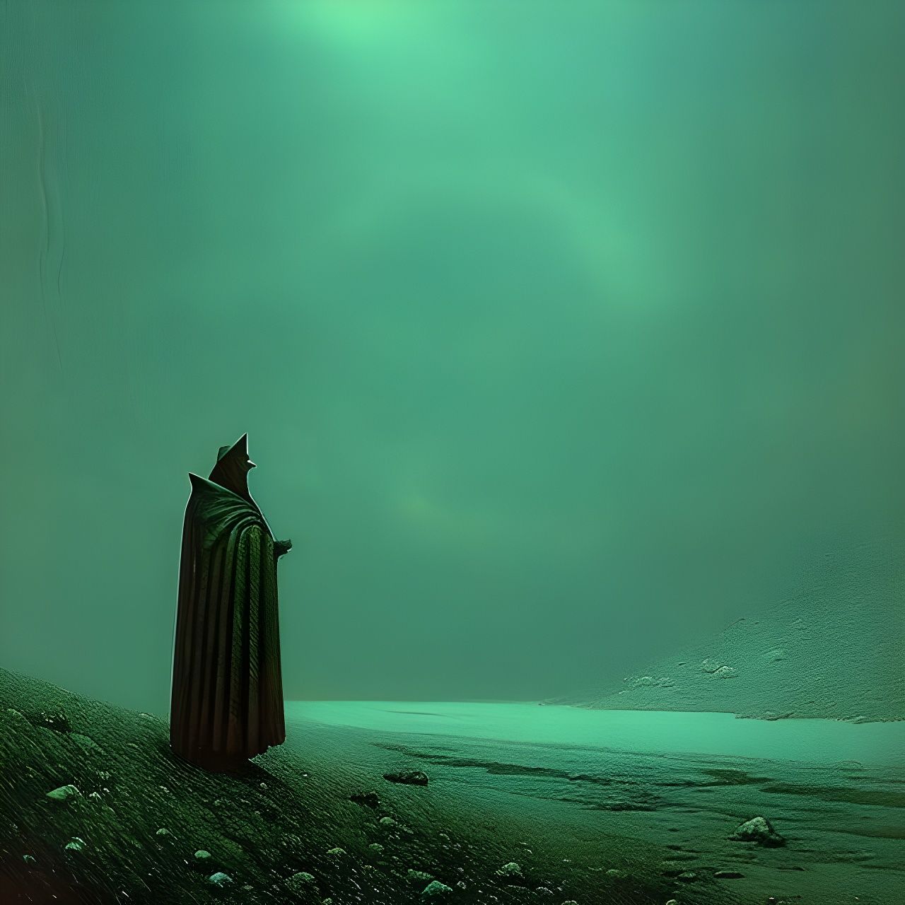 The observer | cool colors | Greg Rutkowski, Zdzisław Beksiński and ...