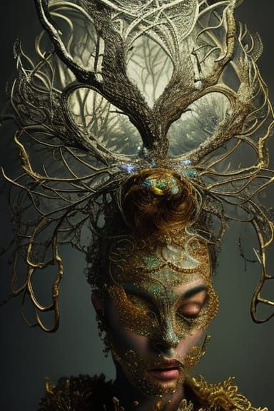 dryad masquerade mask 3-1 - AI Generated Artwork - NightCafe Creator
