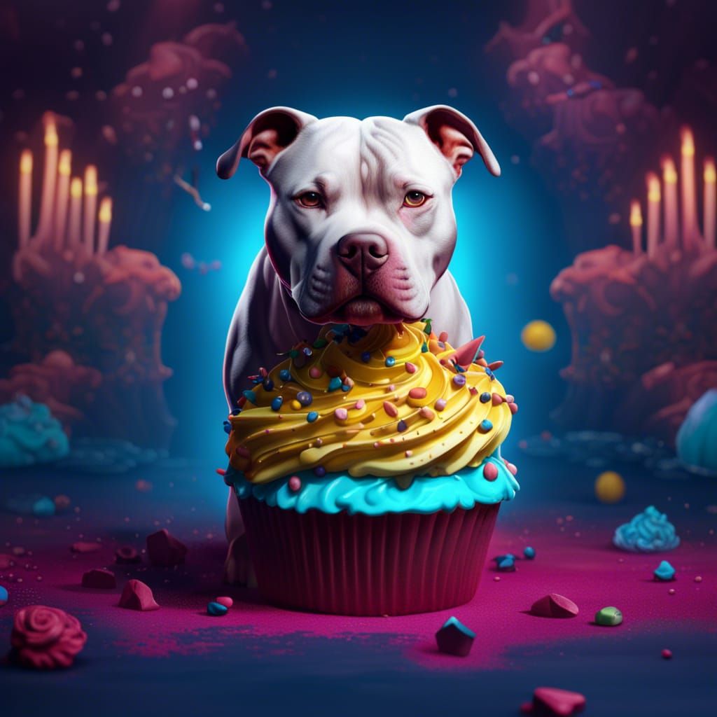 Pitbull name cupcake - AI Generated Artwork - NightCafe Creator