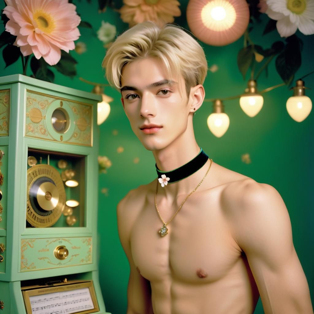 green music box - AI Generated Artwork - NightCafe Creator