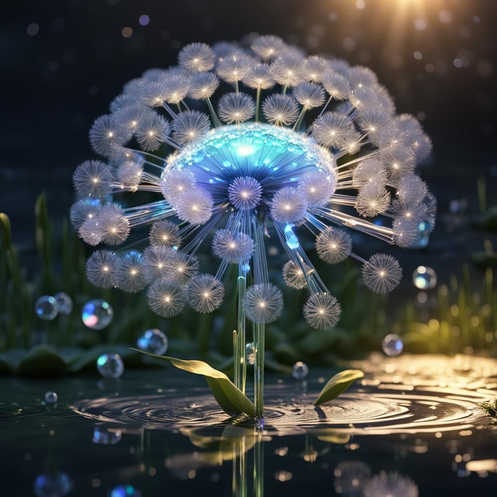 Dandelion flower - AI Generated Artwork - NightCafe Creator