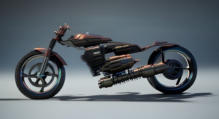 Motorcycle Built out of old springs, Drill Bits, Saw Blades, killer ...