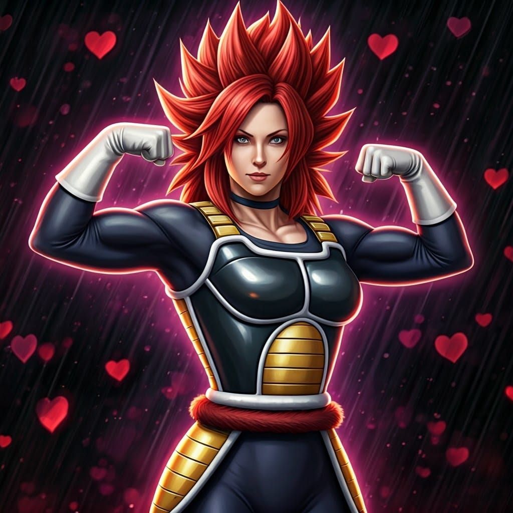 Saiyan Goddess Hero - Vibrant Saiyan Goddess in Epic Cosplay