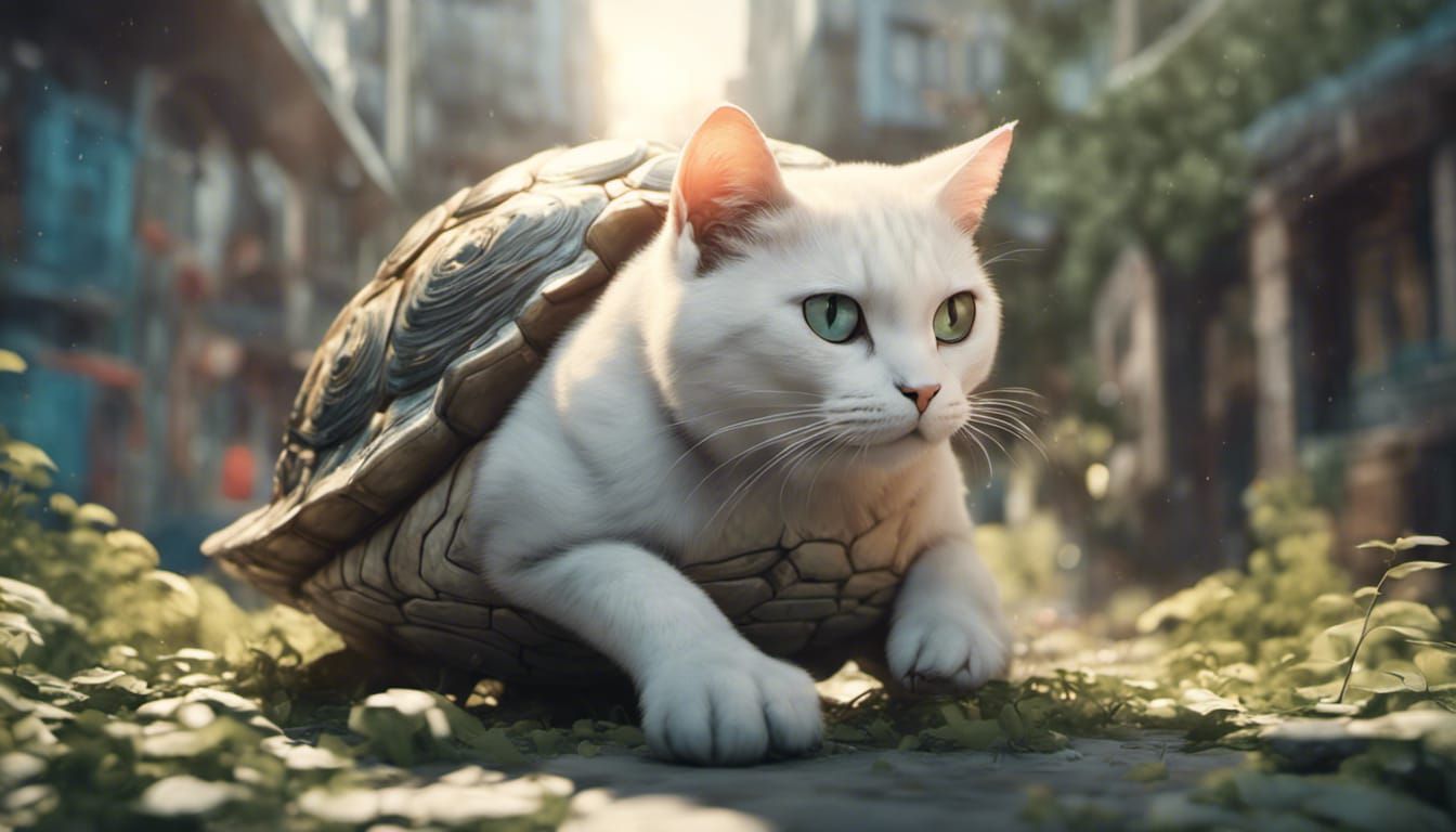 Turtle cat! - AI Generated Artwork - NightCafe Creator