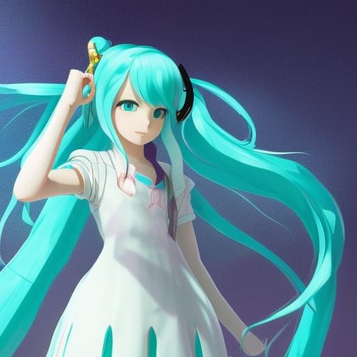 Hatsune Miku - AI Generated Artwork - NightCafe Creator