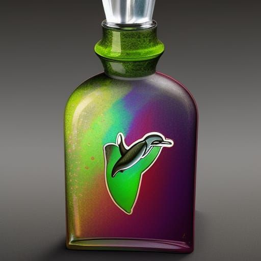 A dolphin resin potion bottle - AI Generated Artwork - NightCafe Creator